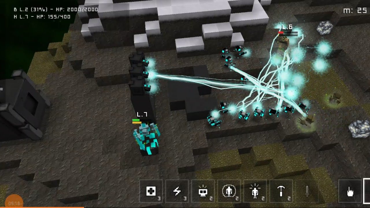 Block Fortress War level 5 zomblocks with blockbots (Striker) - YouTube