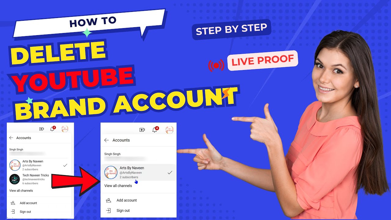 How to Delete YouTube Brand Account | Brand Account Delete Kaise Kare ...