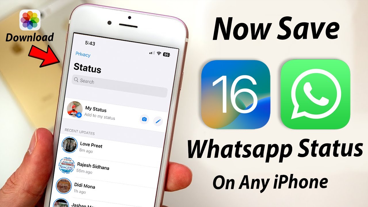 How to WhatsApp Status in any iPhone (iOS 16) - YouTube