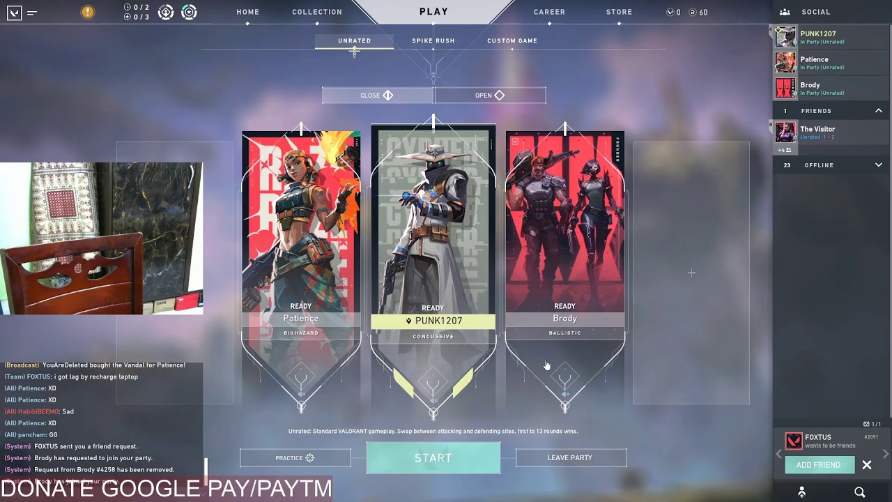 VALORANT SOLO QUEUE WITH PUNK | Giveaway at 350 subs | Invert mouse ...