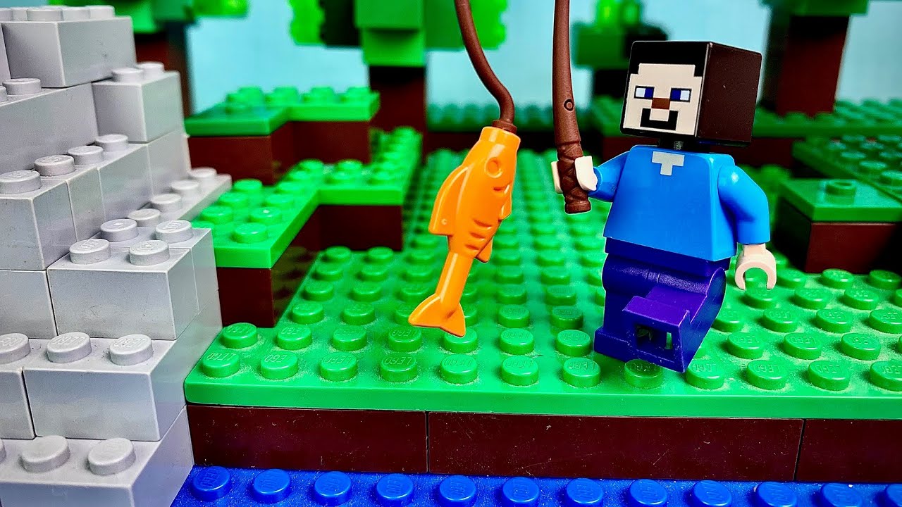 LEGO Minecraft Fishing - Steve Adventures | Lego Stop Motion - YouTube