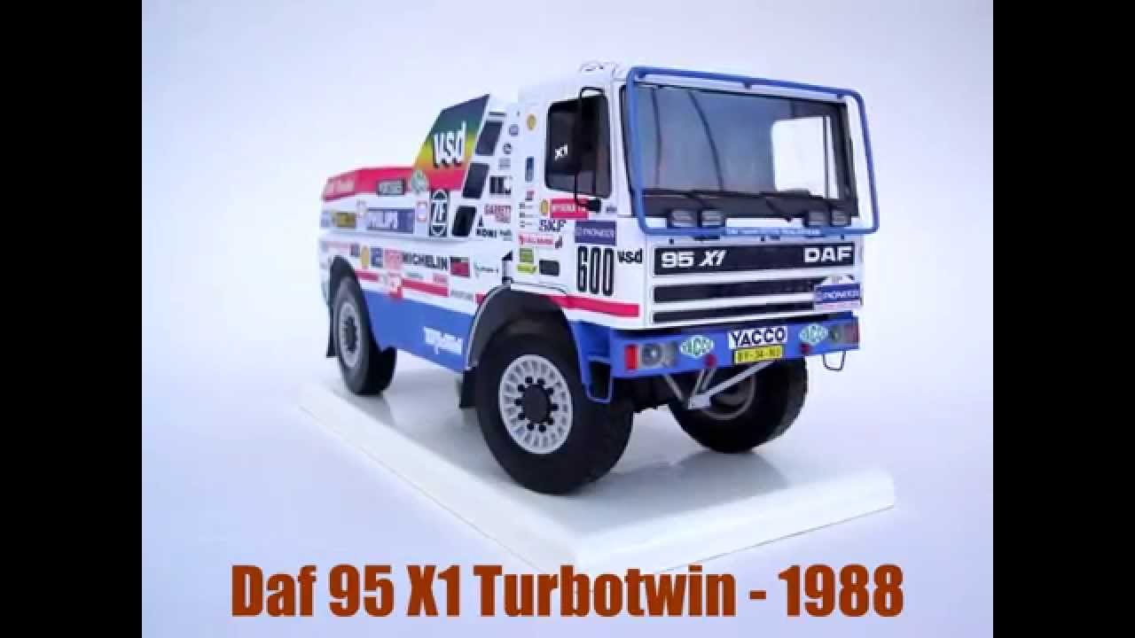 Daf 95 X1 Turbotwin - 1988 - Paper Model Step by Step - YouTube