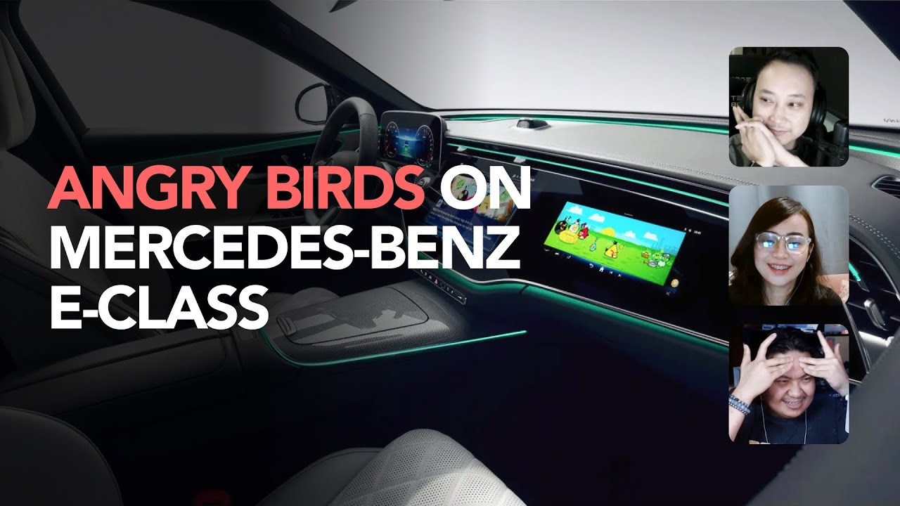 Angry Birds on the Mercedes-Benz E-Class - YouTube