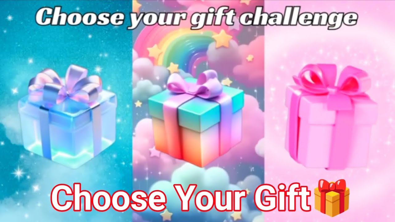 Choose your gift🎁🤩🎉||3 gift box challenge||2 good & 1 bad||Pink ...
