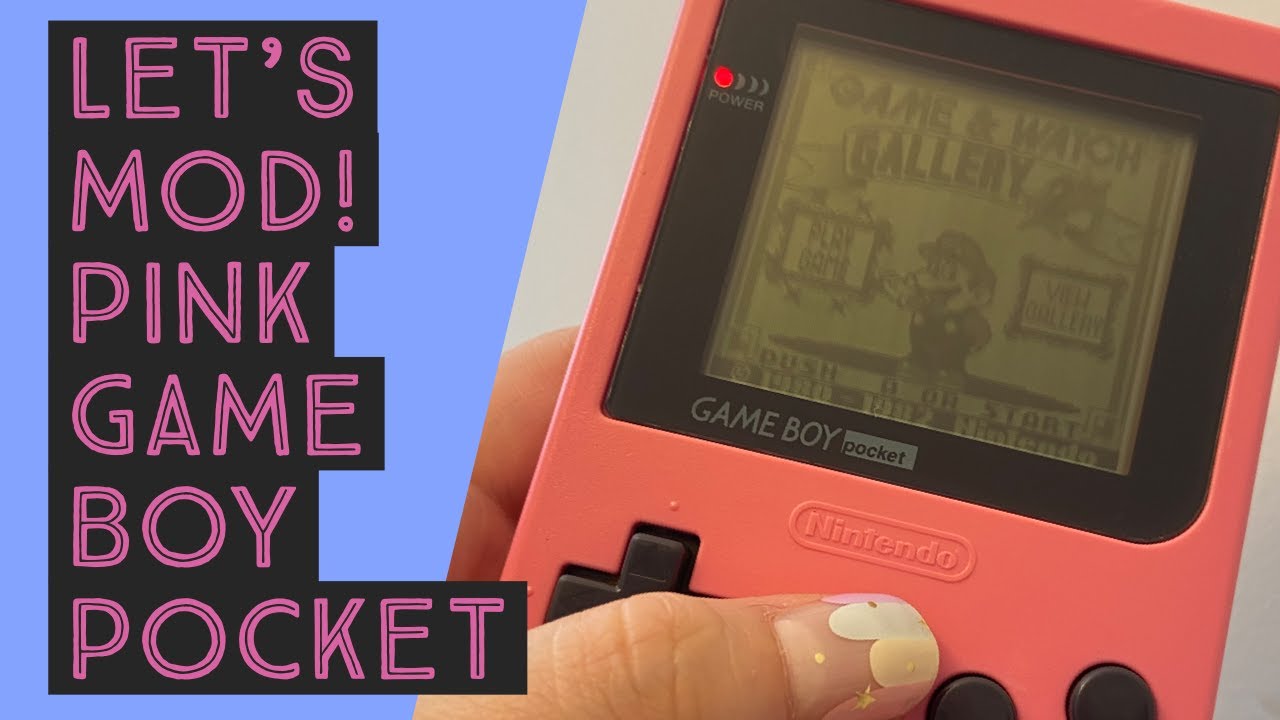 My First Game Boy Pocket Mod is PINK!!! - YouTube