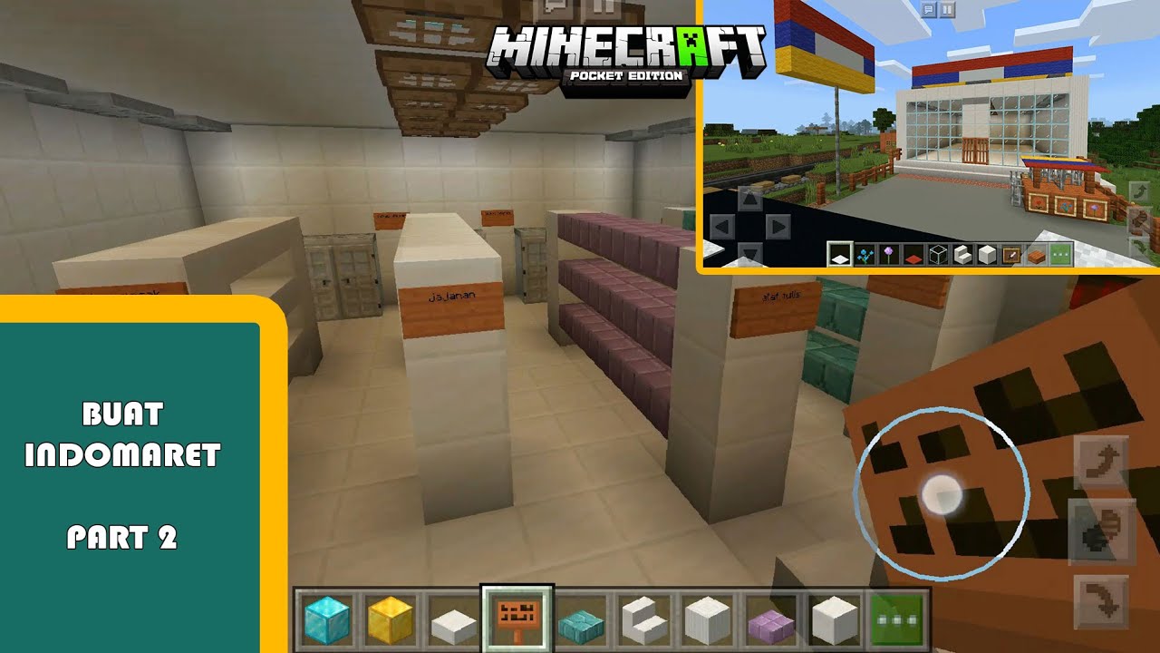 Tutorial Minecraft Buat Indomaret Mewah Dengan Kafe Part 2 - Minecraft ...