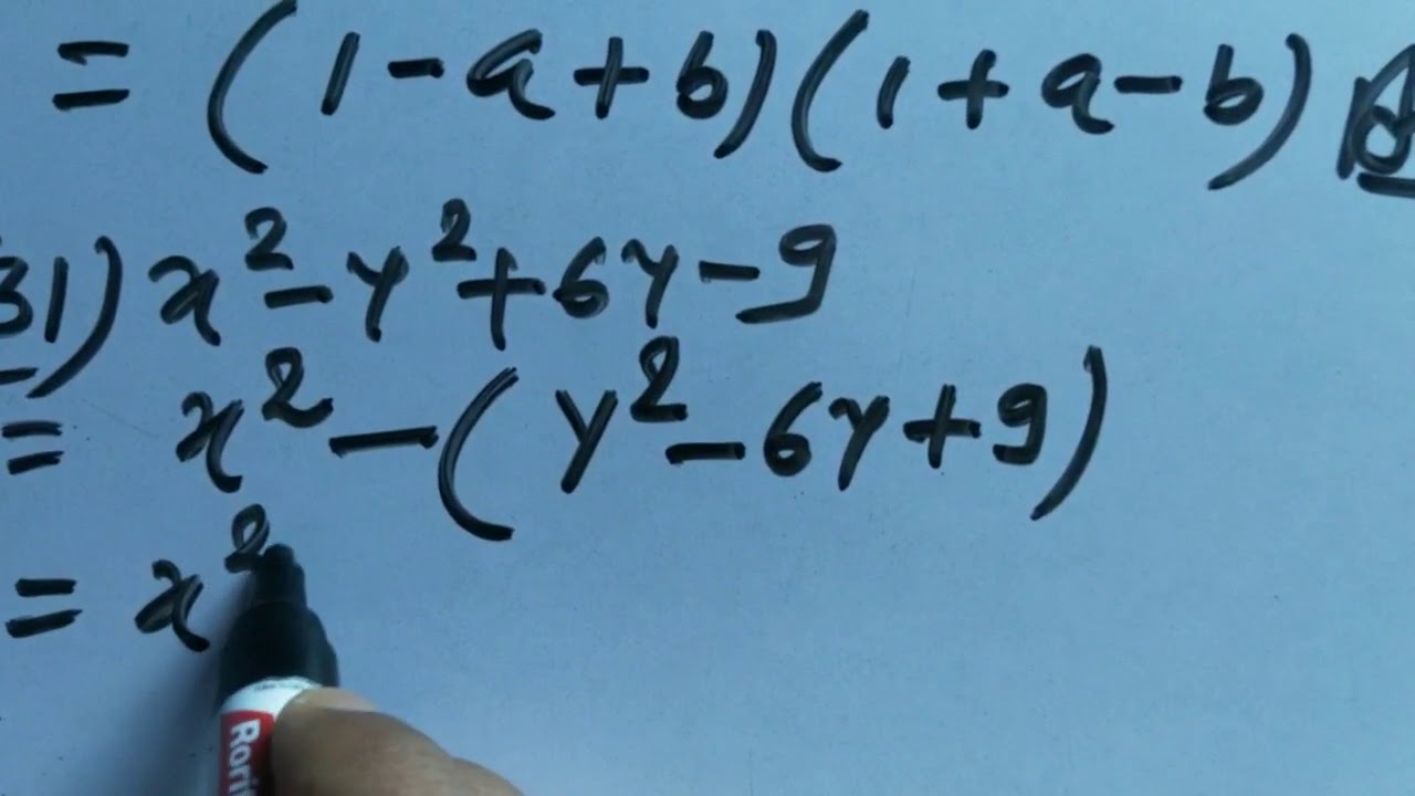 Polynomial (Part IX), Factorisation of difference of two squares. - YouTube