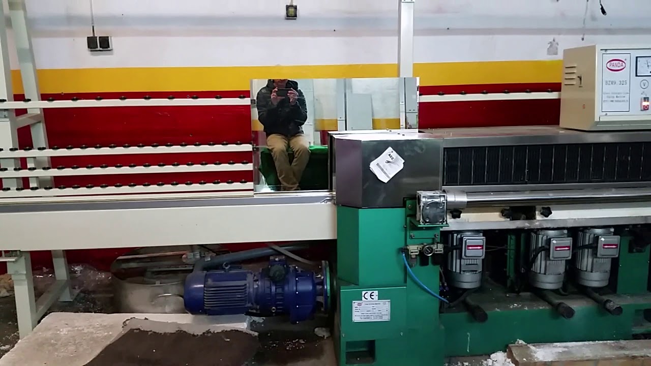 Glass polishing machine - YouTube