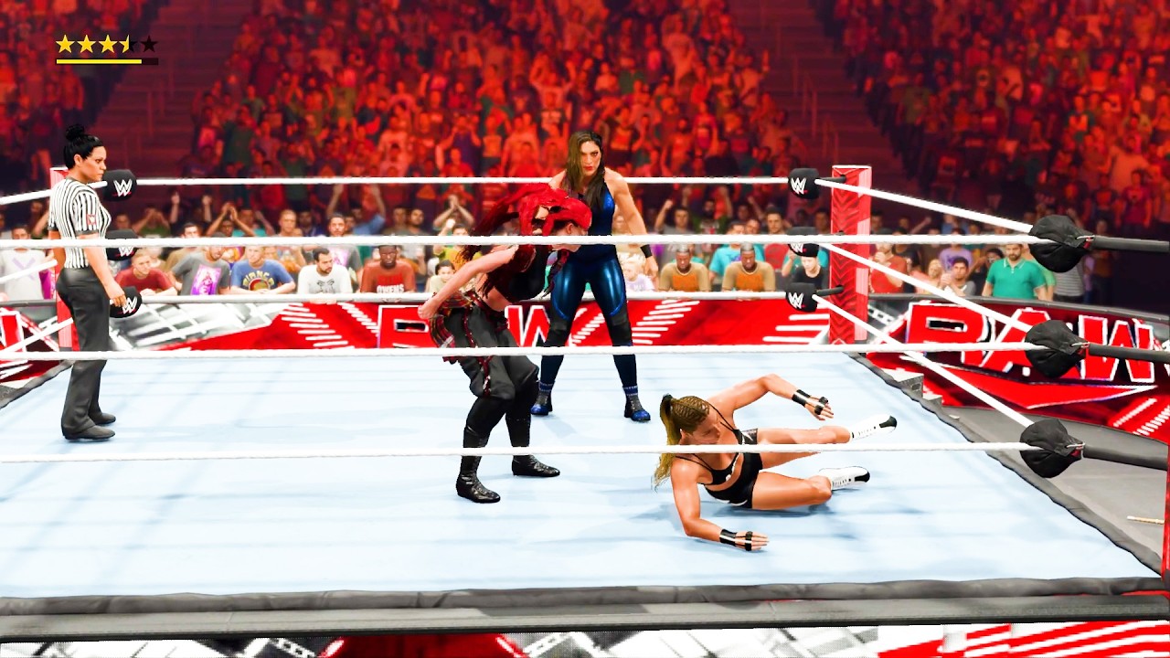 Ronda Rousey vs raquel Rodriguez and alba fyre Full match - YouTube