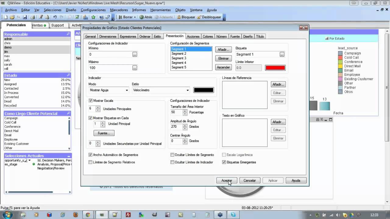 Tipos de Gráficos en QlikView - YouTube