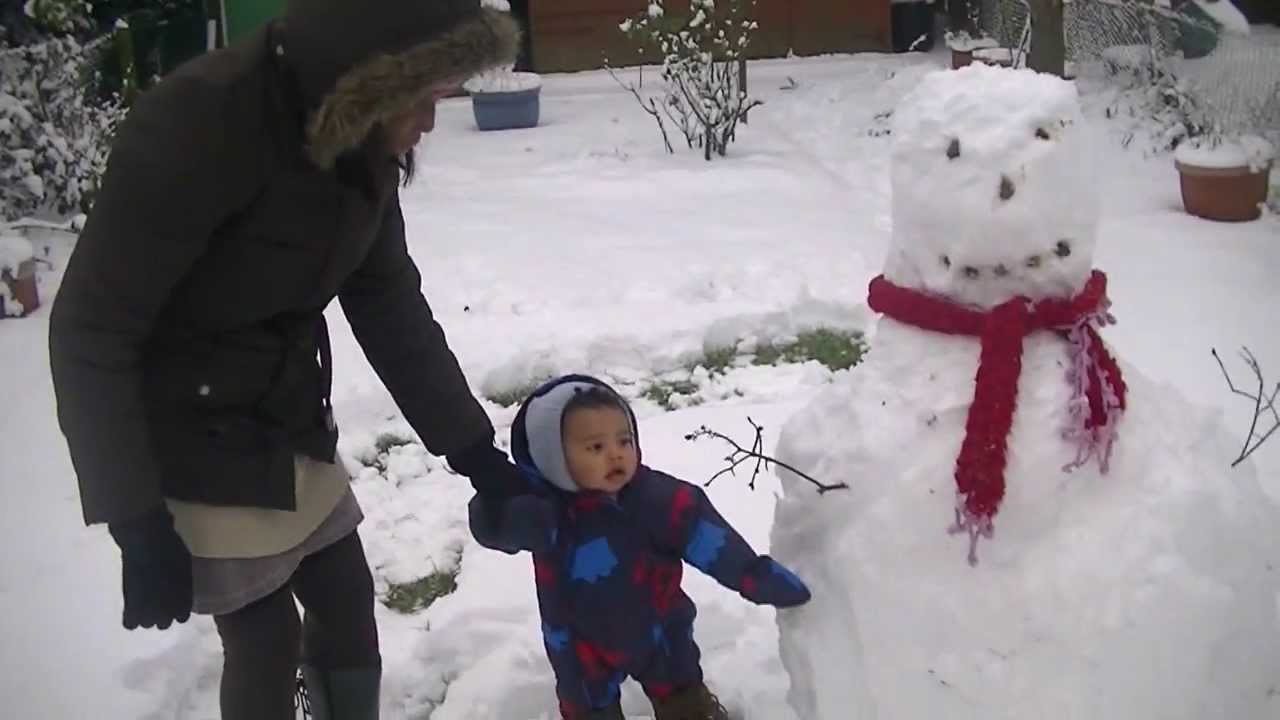 Jacob Uche First Snowman - YouTube