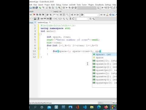 Print C++ pattern easily | print Pyramid in c++. - YouTube