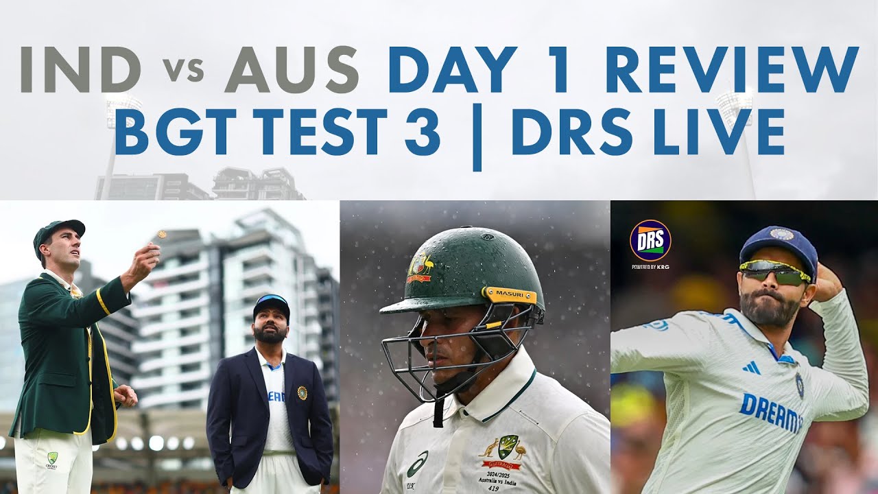 IND vs AUS Day 1 Review BGT Test 3 | DRS Live - YouTube