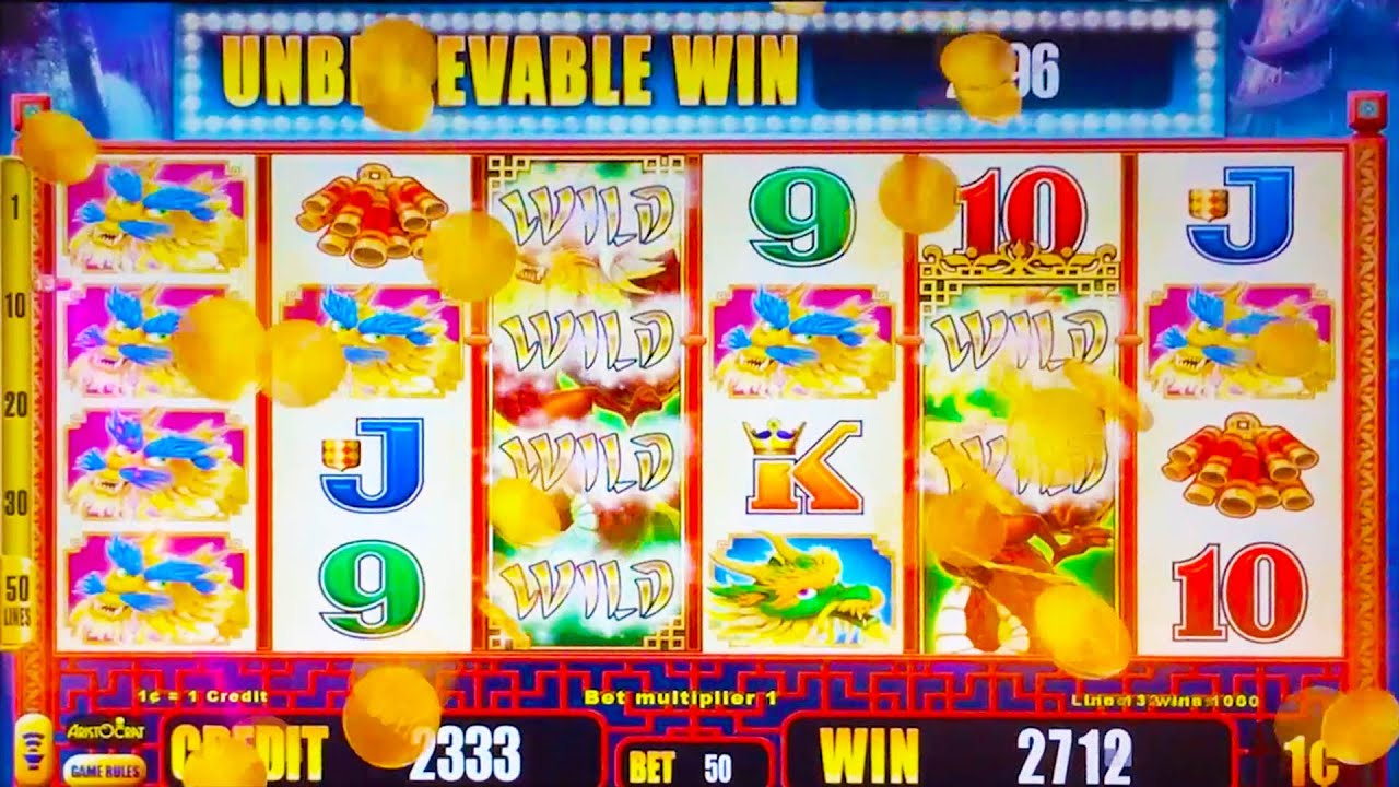 Dragons Vault slot machine - line hit & bonus retriggers - YouTube