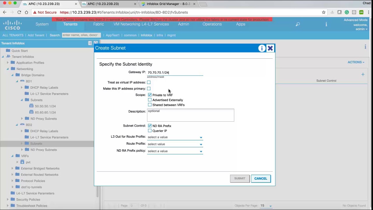 Demo Video: Infoblox DDI integration with Cisco ACI (using the ...