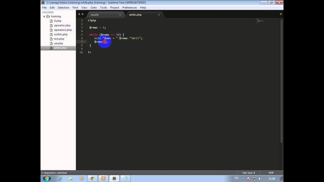 php พื้นฐาน : การใช้งาน while do while - YouTube