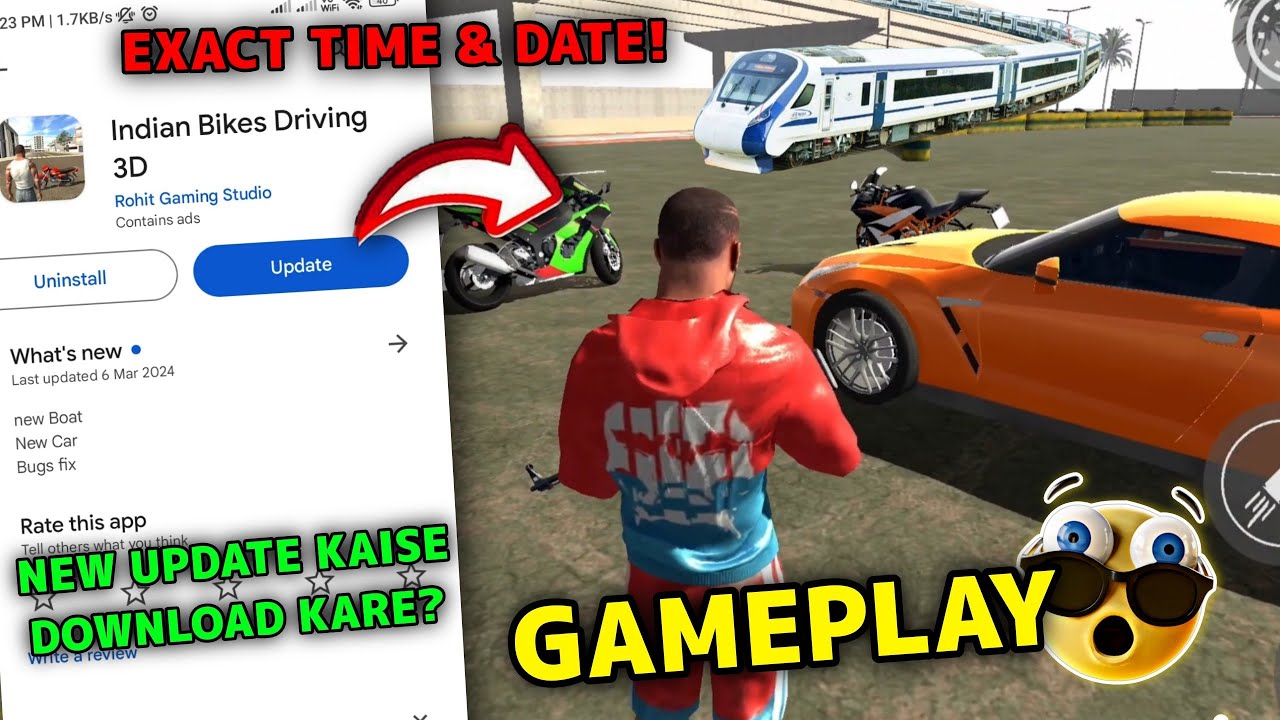 INDIAN BIKE DRIVING 3D NEW UPDATE DATE | NISSAN GTR, CONSTRUCTION SITE ...
