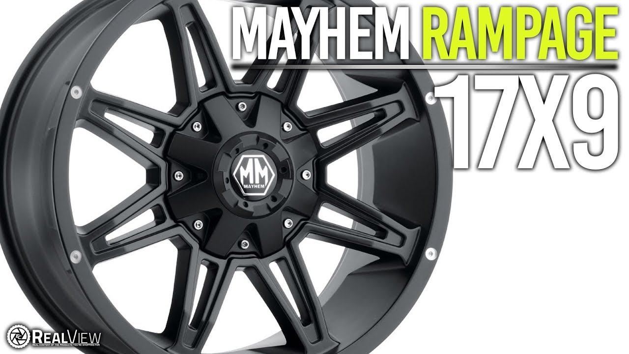 MAYHEM RAMPAGE: MATTE BLACK, 17x9 - YouTube