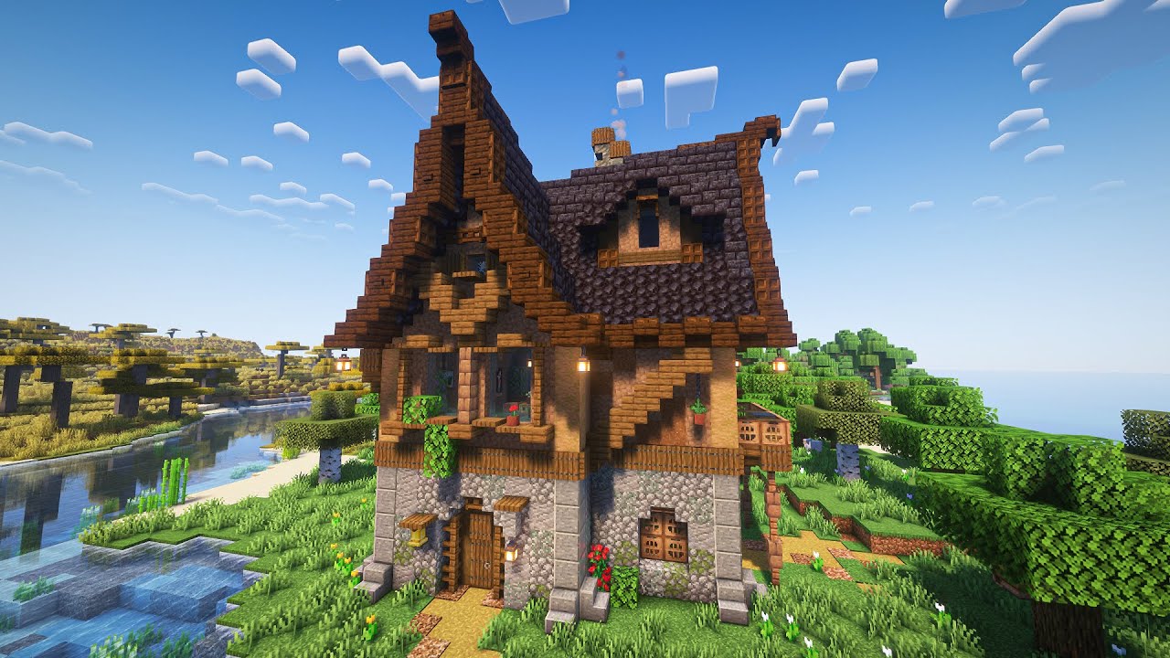 Minecraft Fantasy Village part 14: Stone Mason's house - YouTube