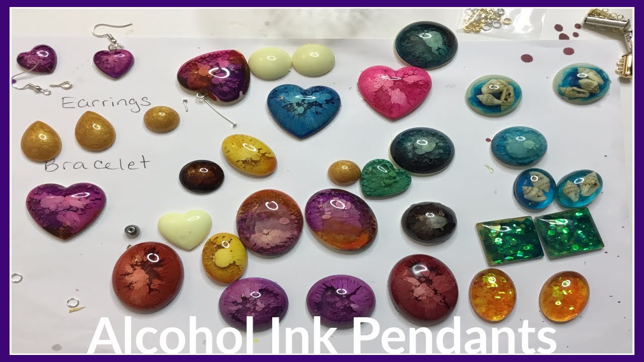 How to Alcohol Ink Pendants | RoseJayCreates - YouTube