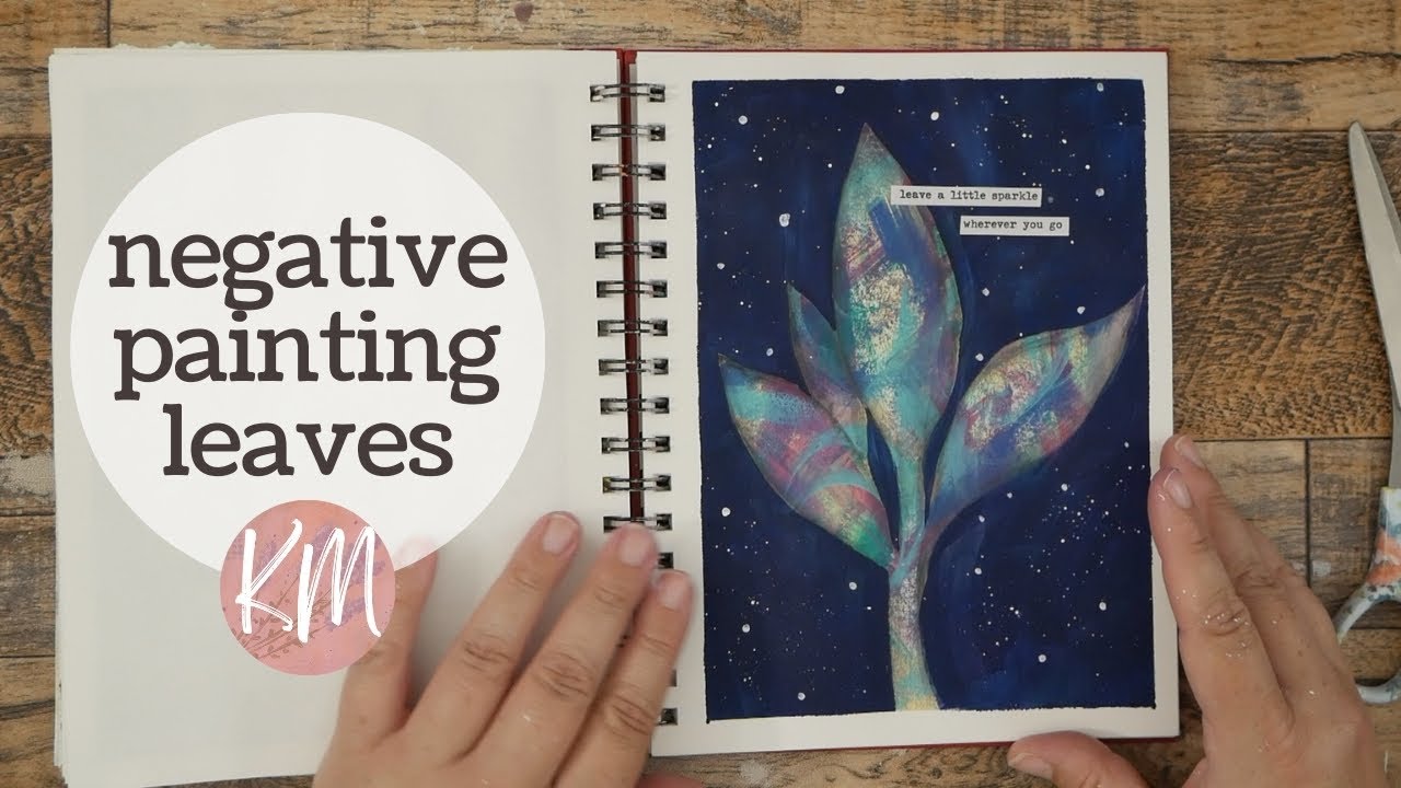 Negative Painting with Acrylic Paint is Awesome! Art Journal With Me ...