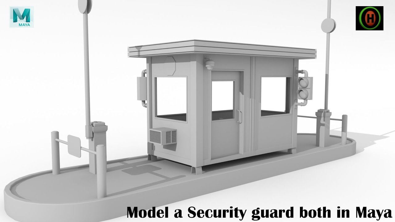 Autodesk Maya | How to Model a Security guard both | Exterior modeling ...