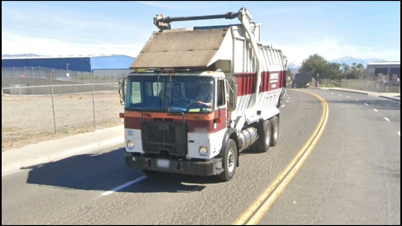 Waste Management trash can and garbage truck, and burrtec trash can and ...