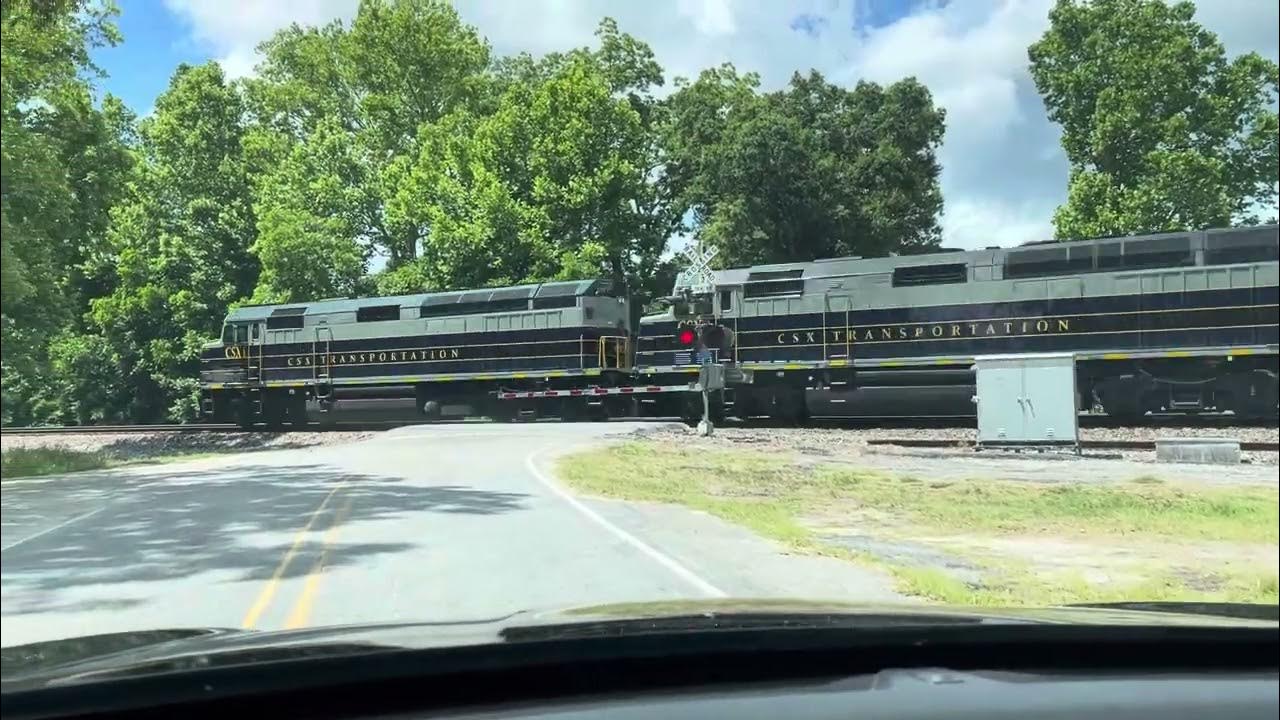 CSX P001 OCS train at 80 mph - YouTube