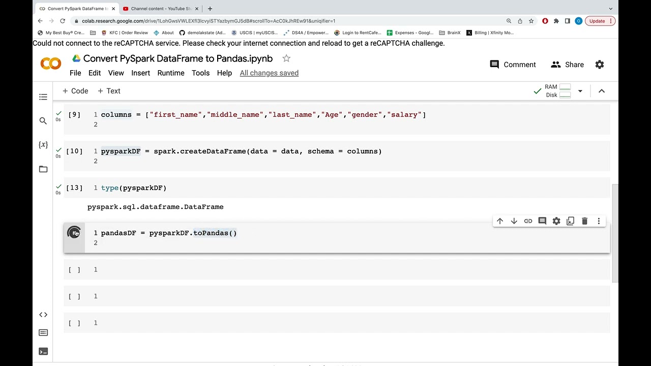Convert PySpark DataFrame To Pandas YouTube Convert PySpark DataFrame To Pandas YouTube