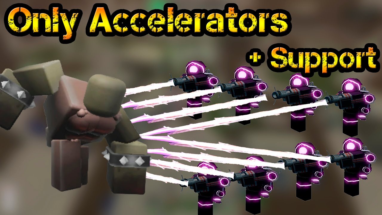 Only Accelerators and Support Solo Fallen Mode Roblox Tower Defense ...