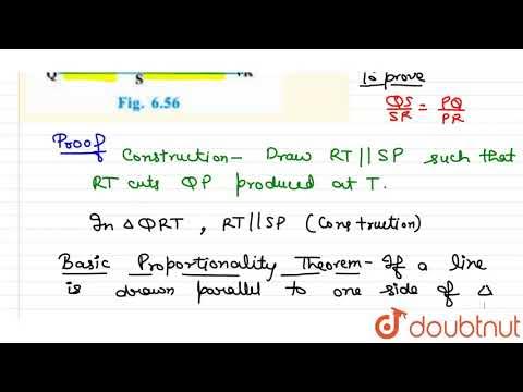 In Fig. 6.56, PS is the bisector of `angle QPR` of `Delta PQR`. Prove | Class 10 Maths ...