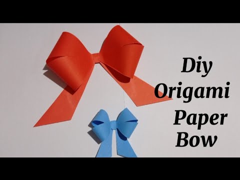 Easy Paper Bow | Origami - How to fold a paper Bow/Ribbon ♥ Paper ...