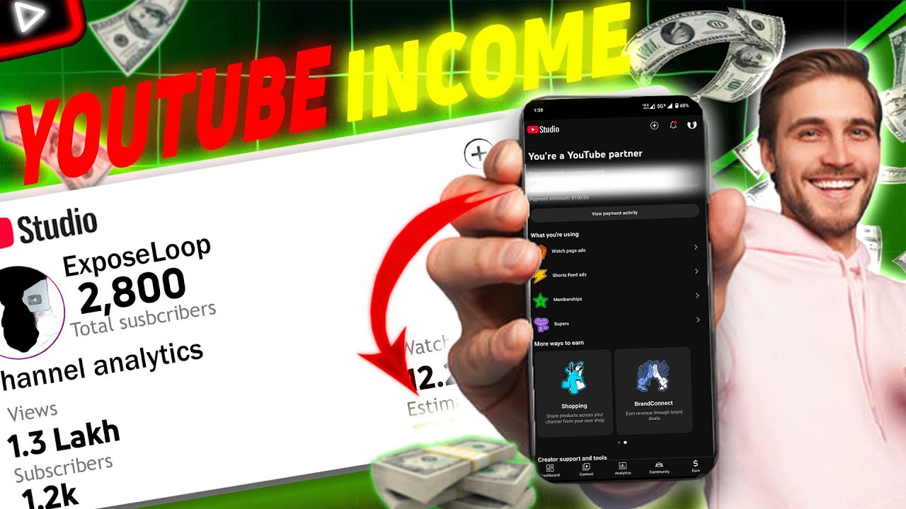 My Youtube Income 🤑 Revealed | My First Youtube Payment 💸 # ...