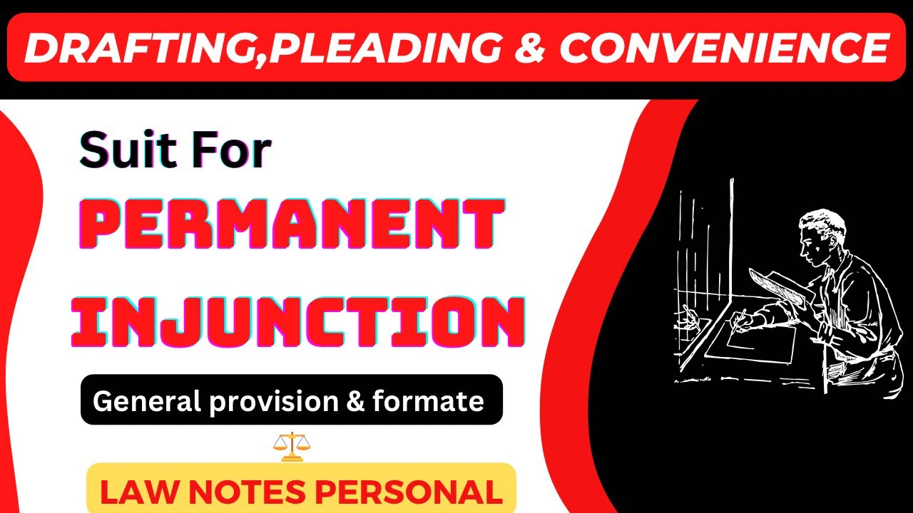 Suit For Permanent Injunction | Formate & General Rule| Drafting ...