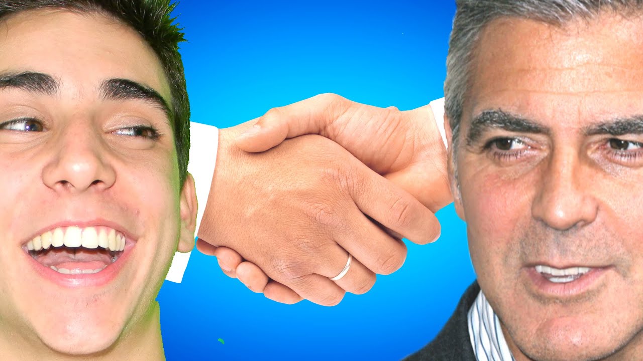 SHAKING GEORGE CLOONEY'S HAND - YouTube