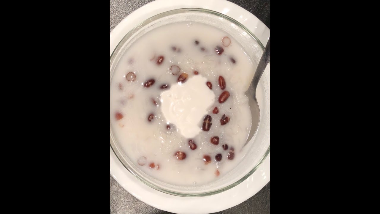khmer dessert -Sticky Rice and Red Bean in Coconut milk បបរចាដូវ - YouTube