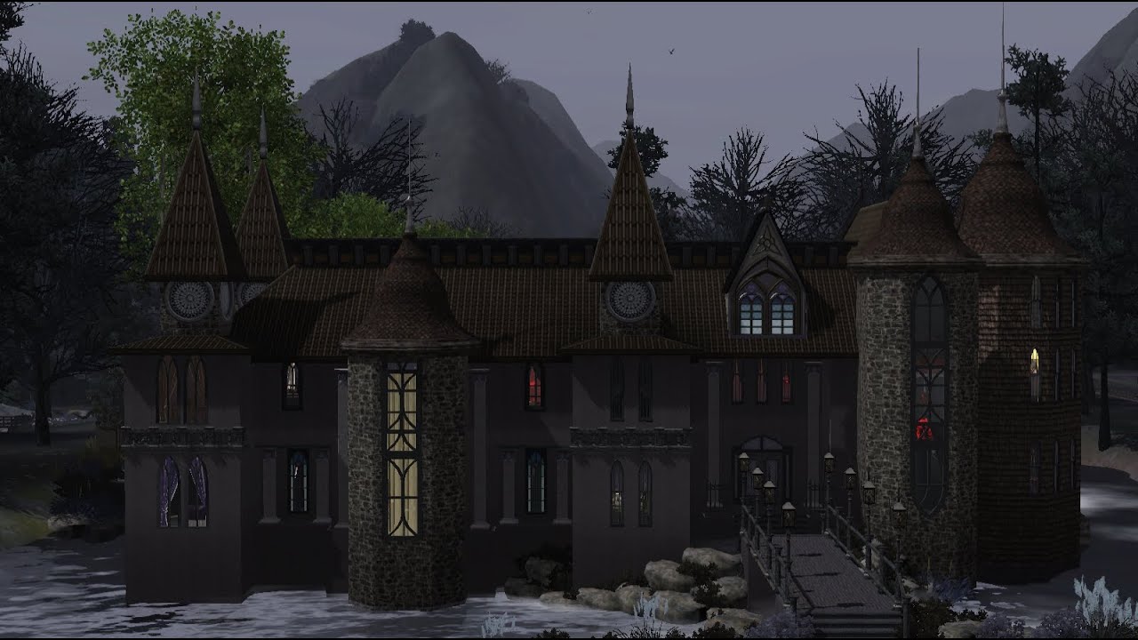 The Sims 3.Gothic castle.Готический замок. - YouTube