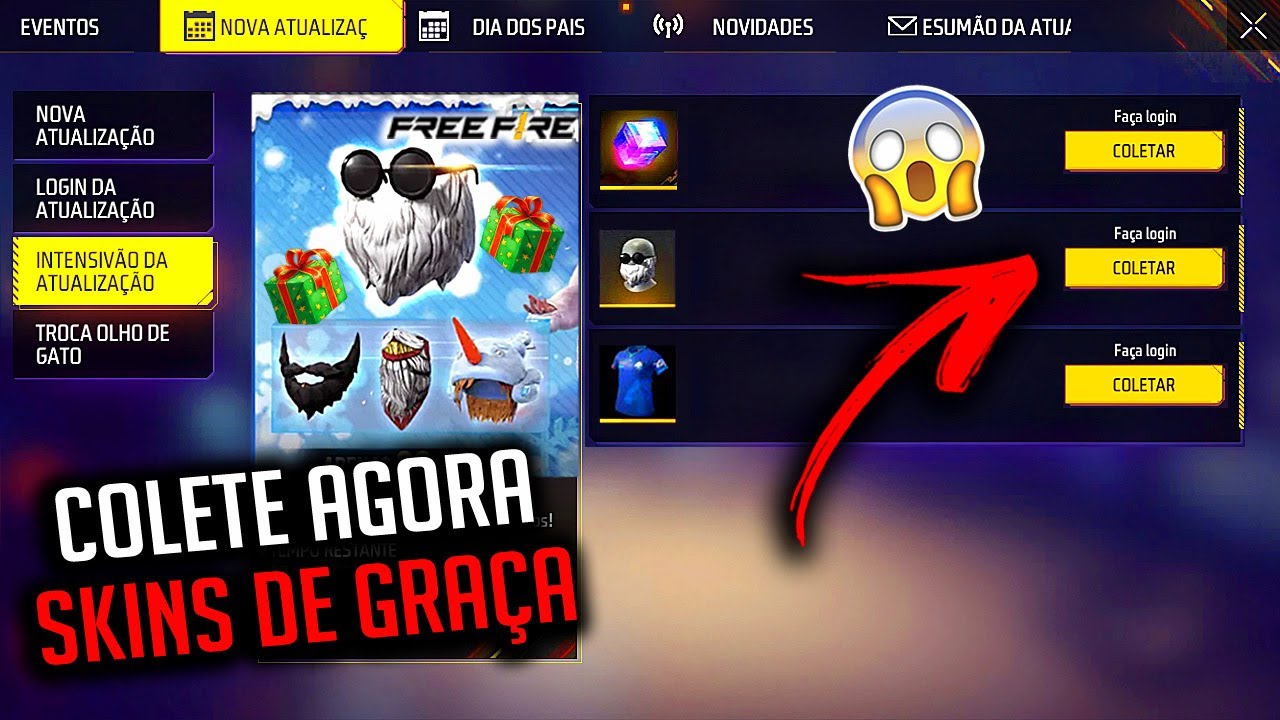 CORRE! COLETE BARBINHA GRÁTIS NO NATAL? EVENTO SKINS DE GRAÇA EMOTE ...