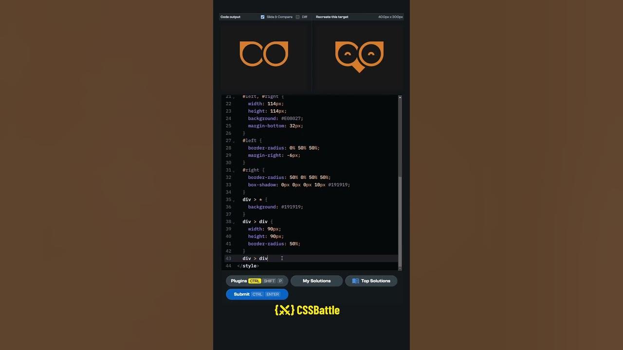 Css Battle 69 Pushowl Solution Cssbattle Codingshorts Coding Css Challenge Youtube