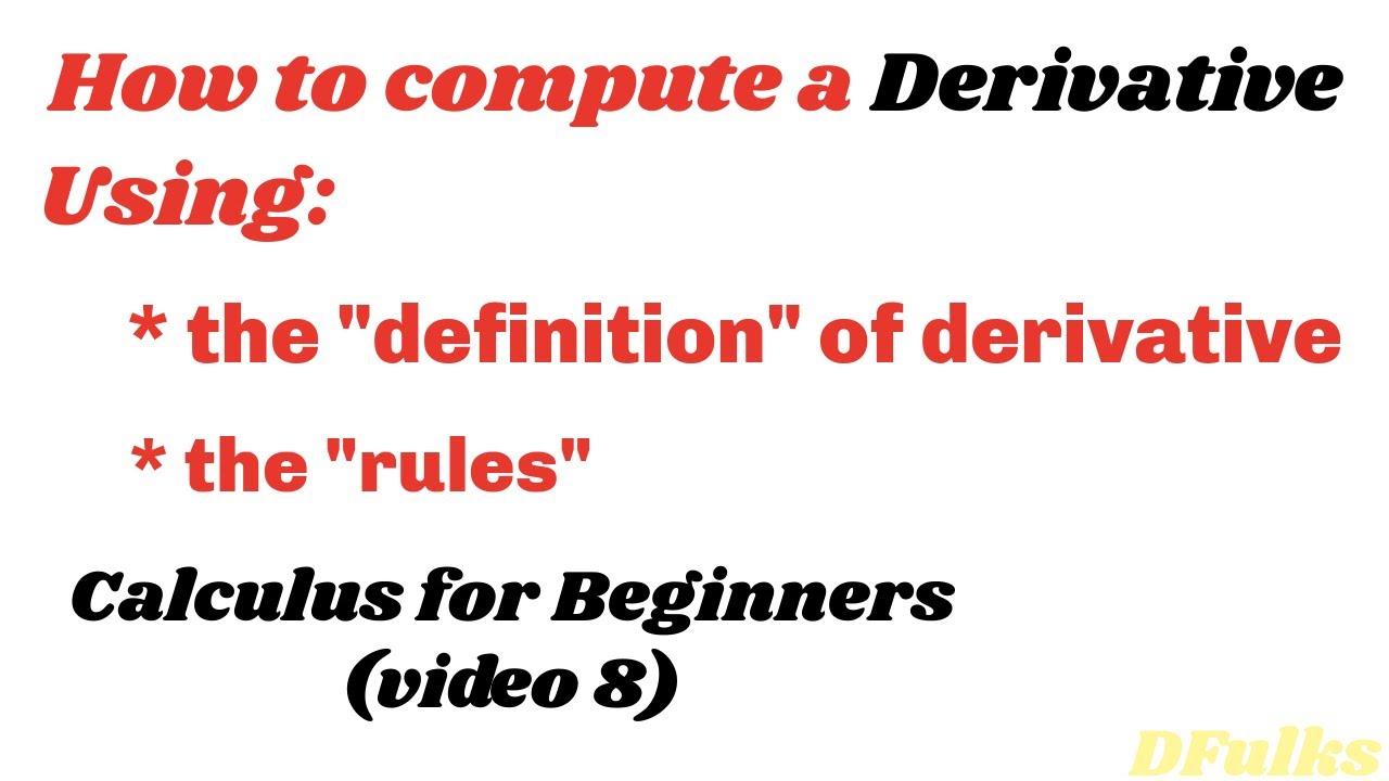Basic Derivative Properties and Examples - YouTube
