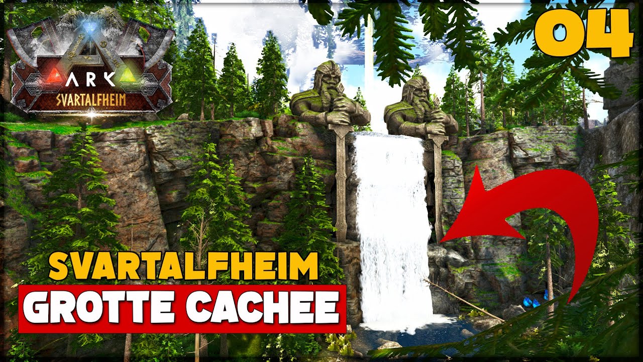 ARK SVARTALFHEIM FR | CETTE CASCADE CACHE UNE GROTTE À MÉGALOSAURES ...