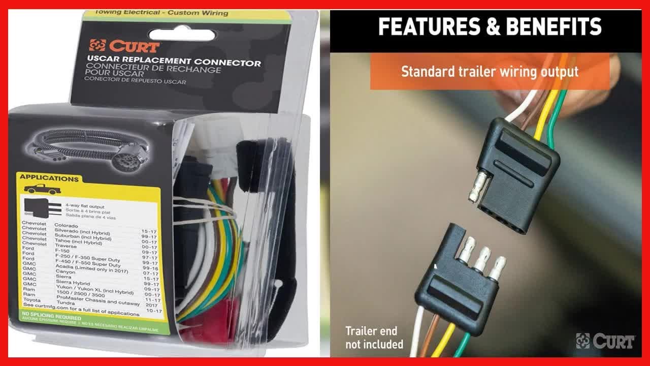 CURT 55515 Replacement Vehicle Side 4 Pin Connector, Factory Tow ...