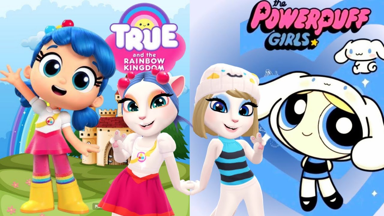 My Talking Angela 2 | Powerpuff Girls Bubbles | True And Rainbow ...