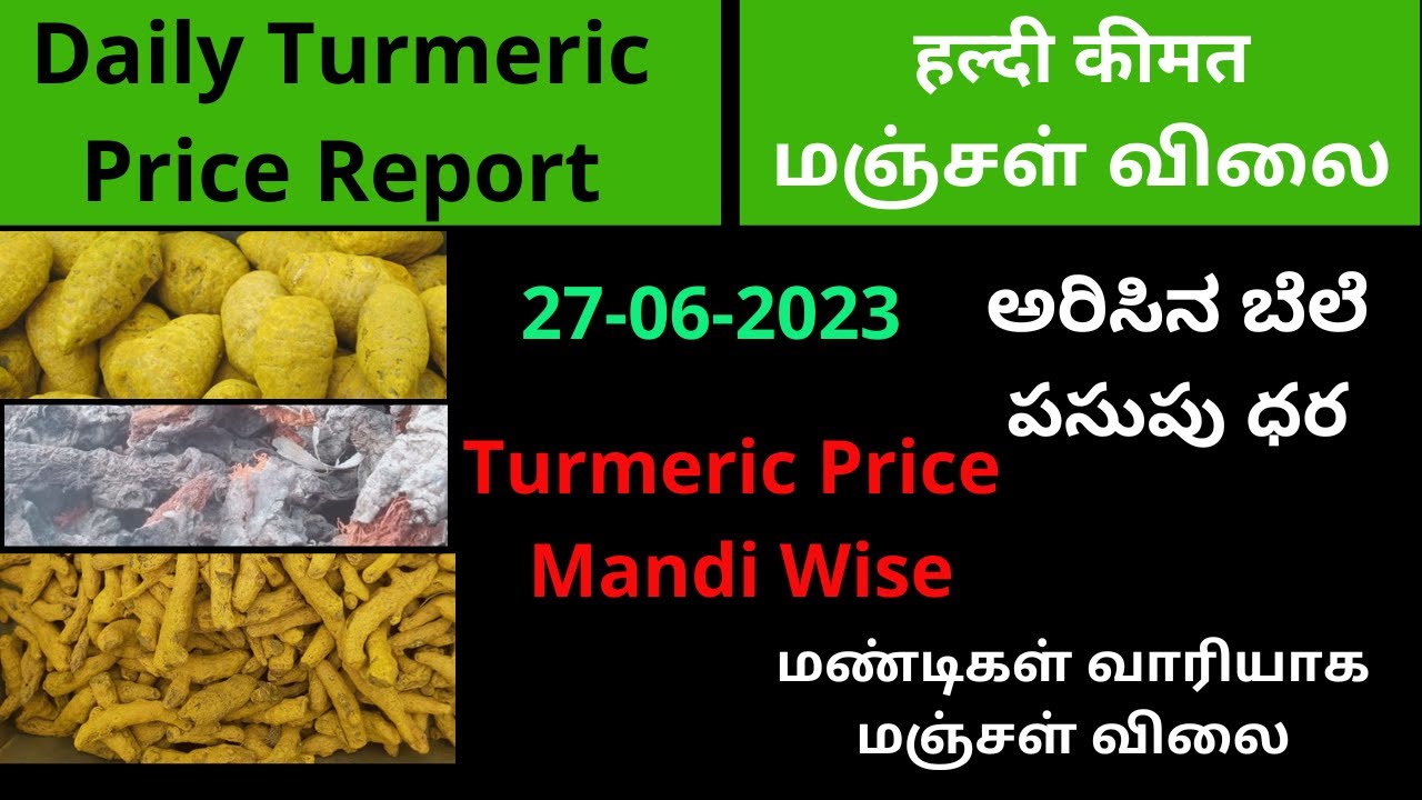 Turmeric Rate At Different Places | Manjal Vilai Nilavaram | ಅರಿಸಿನ ...
