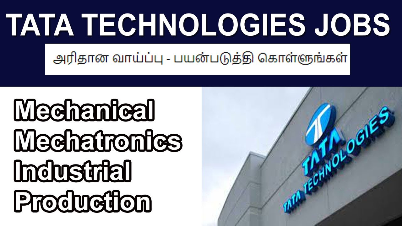 TATA Technologies Fresher Job Vacancy | BE/B Tech in Mechanical ...