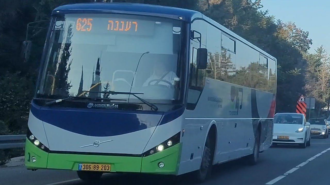 Volvo B8R Mars of Kavim on Route 625 on Road 562 in Kadima Tsoran - YouTube