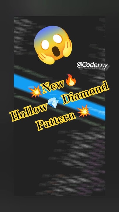 🔥New Hollow 💎 Diamond Star Pattern in🐍 Python 💻 | Creative Coding Art # ...