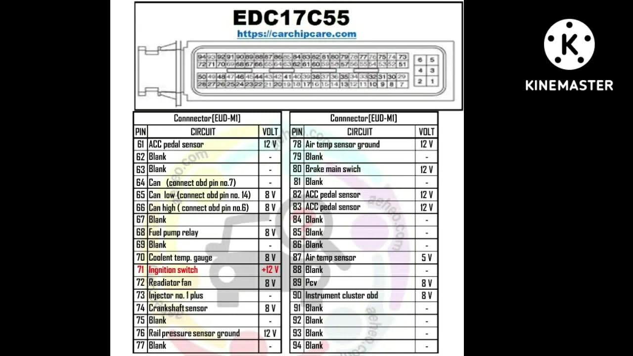 Mahindra Maximo EDC17C55 Bosch ecm pin out - YouTube