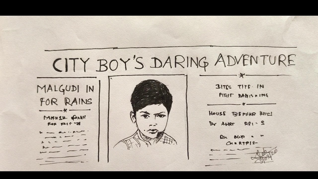 Malgudi days recreation through painting: The hero - YouTube