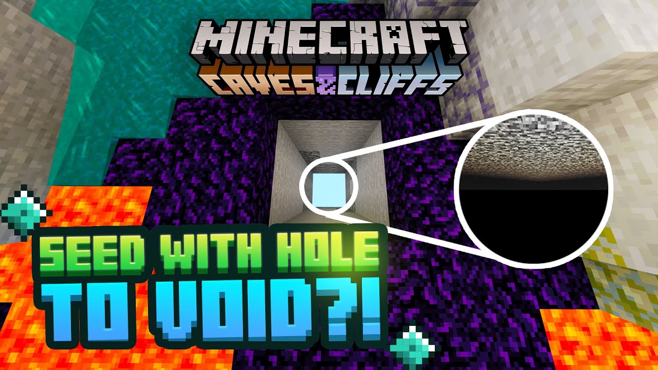 CRAZY Minecraft Seed With Hole To Void 1.17 ! || Minecraft Bedrock ( PE ...